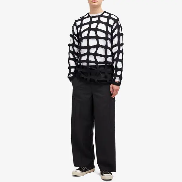 Comme Des Garçons Garment Treated Grid Knit