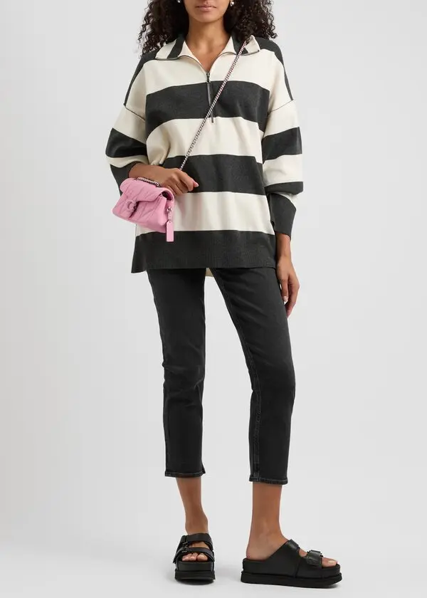 AGOLDE Riley Cropped Slim-leg Jeans - Black