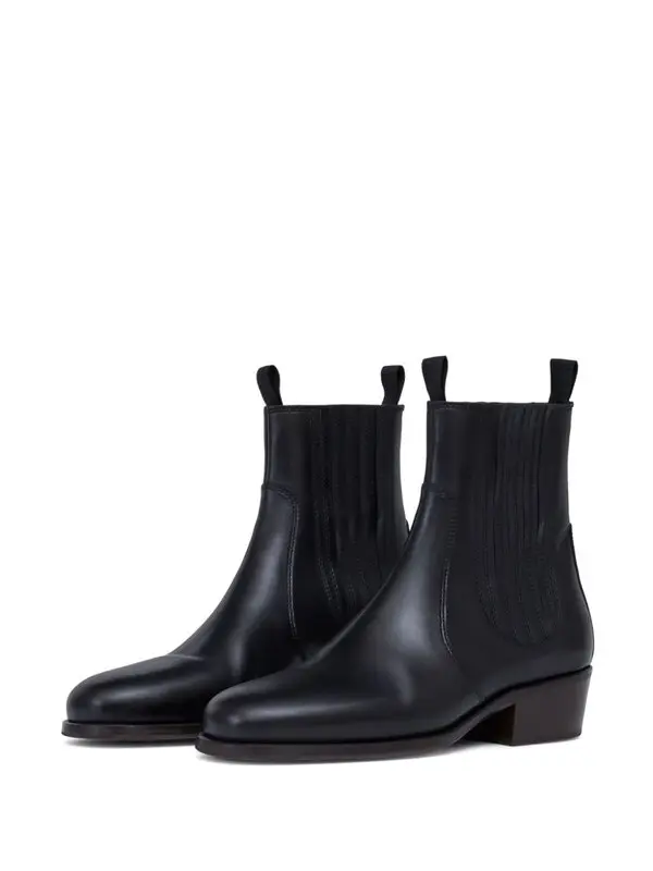 Lemaire Leather Chelsea Boots - Black | Editorialist