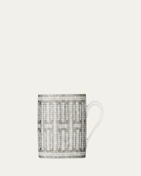 Hermès Mosaique Au 24 Platinum Coffee Cup And Saucer Set