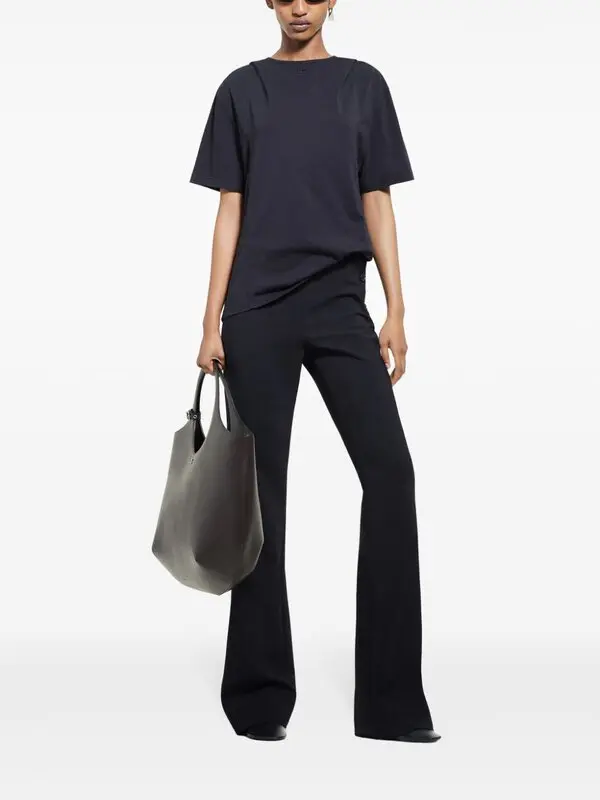 COURREGES Hooded T-shirt - Black