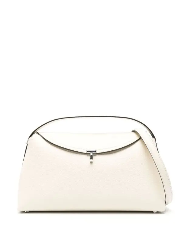 TOTEME T-lock Leather Shoulder Bag - White