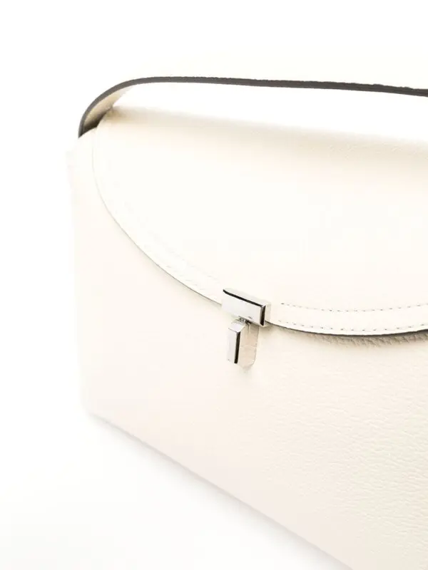 TOTEME T-lock Leather Shoulder Bag - White