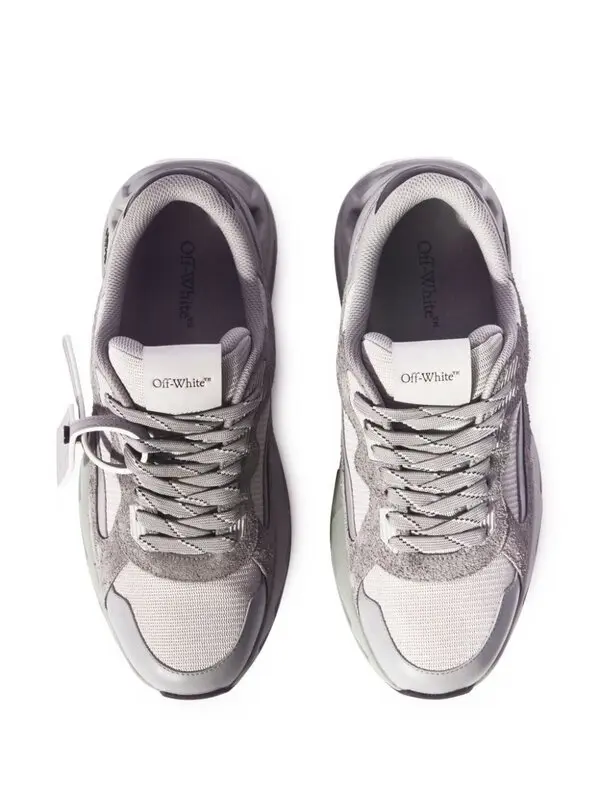 Off-White Suede And Leather Sneakers - Grey