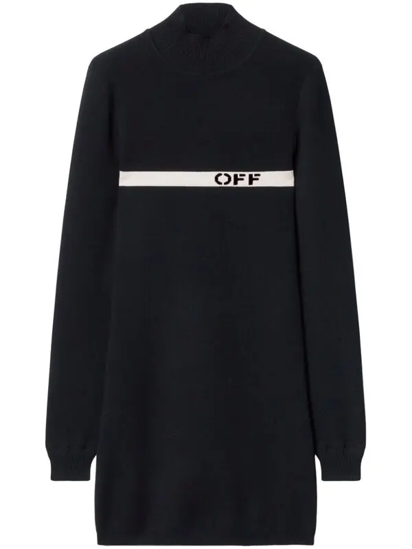 Off-White Intarsia-knit Logo Dress