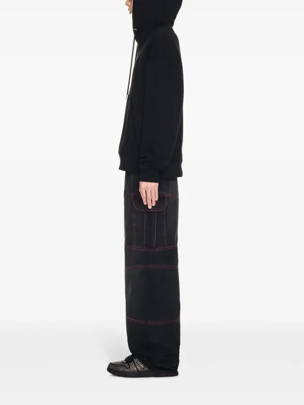 Off-White Logo Print Cotton Jersey Hoodie
