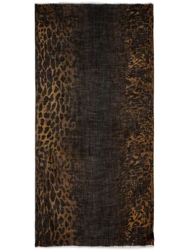 Zadig&Voltaire Leopard-print Scarf - Black