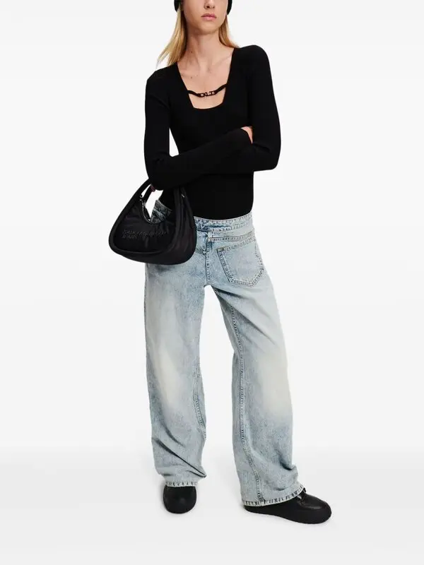 Karl Lagerfeld Twisted Mid-rise Jeans