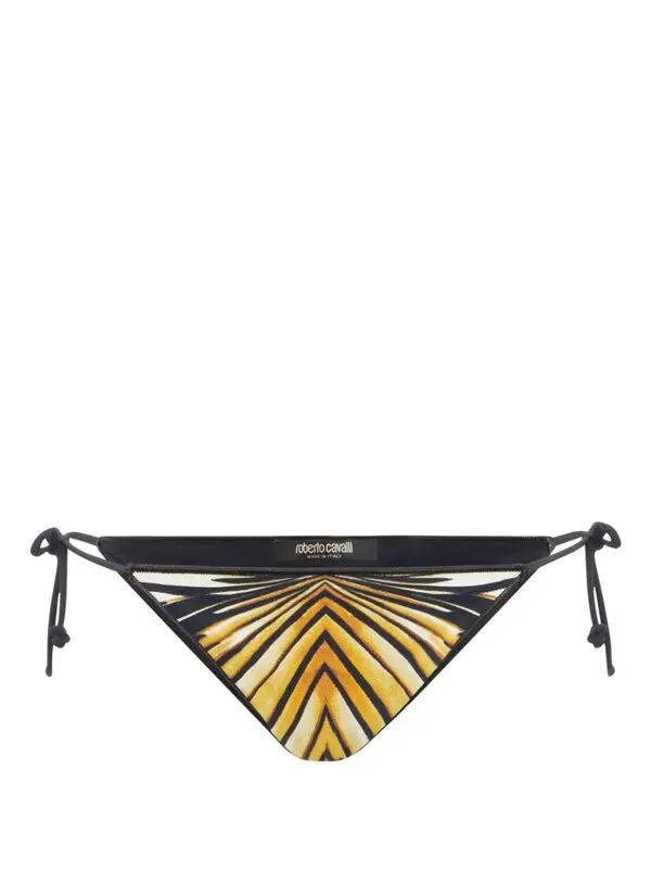 Roberto Cavalli Graphic Print Bikini Bottom - Gold
