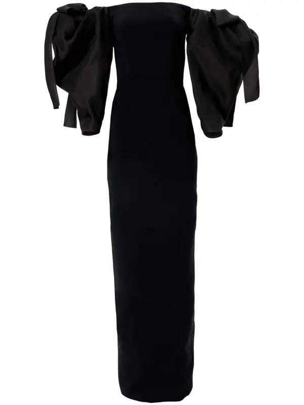 Carolina Herrera Bow-sleeve Off-shoulder Dress
