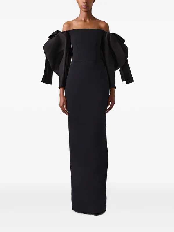 Carolina Herrera Bow-sleeve Off-shoulder Dress