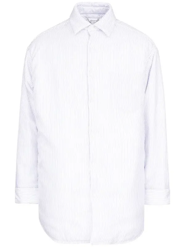 MAISON MARGIELA Striped Poplin Shirt - White