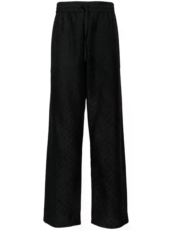 Off-White Cotton-silk Blend Trousers