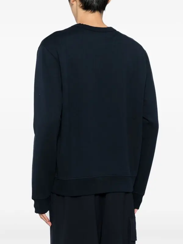 A.p.c. Flocked-logo Sweatshirt - Blue
