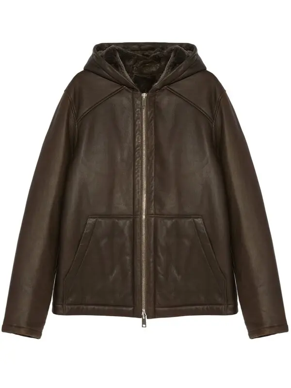 YVES SALOMON Hooded Sheepskin Jacket