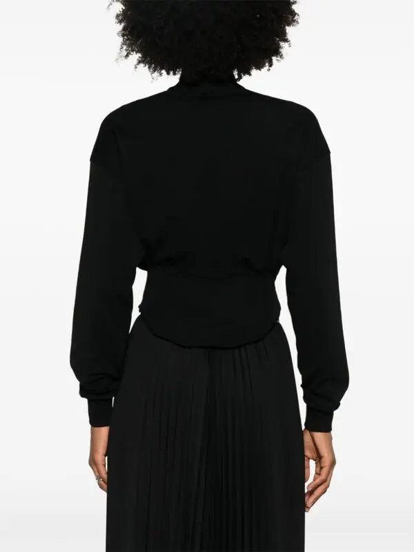 MUGLER Corseted Polo Shirt - Black