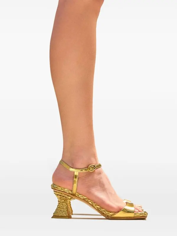 Cult Gaia 64mm Javiera Sandals - Gold