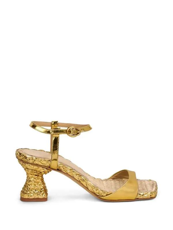 Cult Gaia 64mm Javiera Sandals - Gold