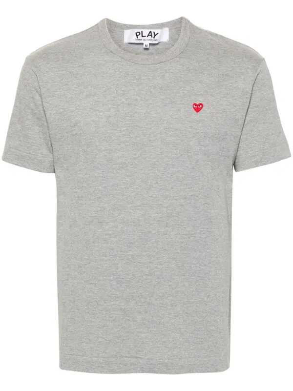 Play Comme Des Garcon Heart Emblem T-shirt - Grey