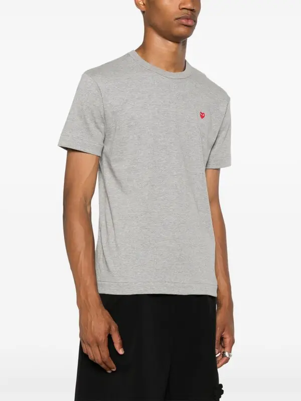 Play Comme Des Garcon Heart Emblem T-shirt - Grey