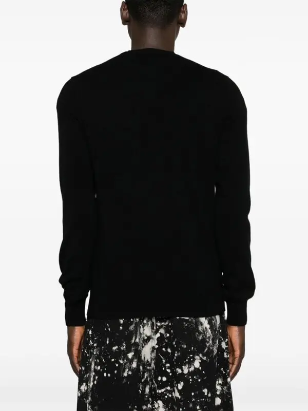 Play Comme Des Garcon Heart-patch Wool Jumper - Black