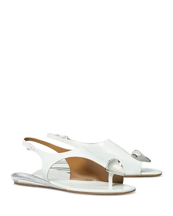 Tory Burch Patos Slingback Sandals - Bianco