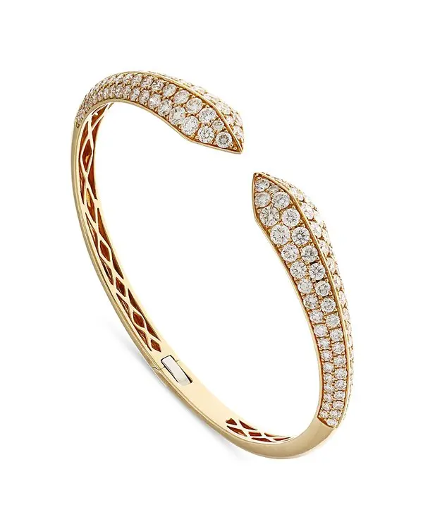 ALBERTO MILANI 18k Yellow Diamond Kiss Cuff Bracelet - Gold
