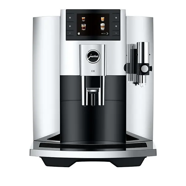 JURA E8 Automatic Coffee Machine In Piano - Chrome