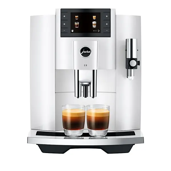 JURA E8 Automatic Coffee Machine In Piano - White
