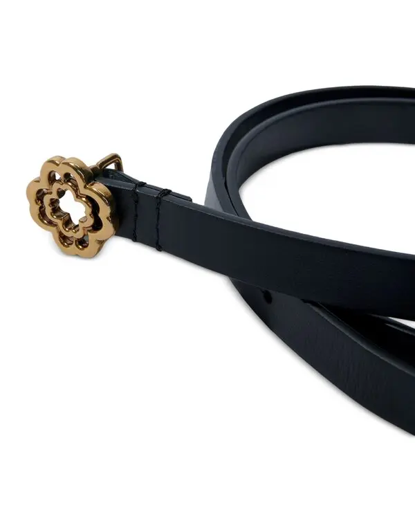 Maje Leather Waist Belt - Black