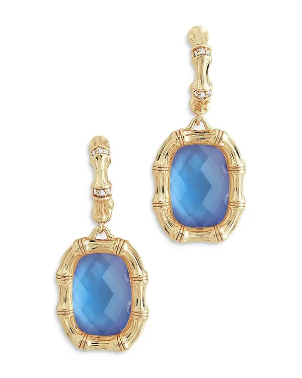 ANABEL ARAM Bamboo Stone Drop Earrings - Blue