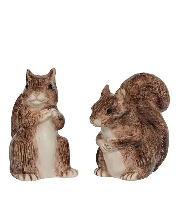 JULISKA Clever Creatures Squirrel Salt And Pepper Set Of 2 - Walnut