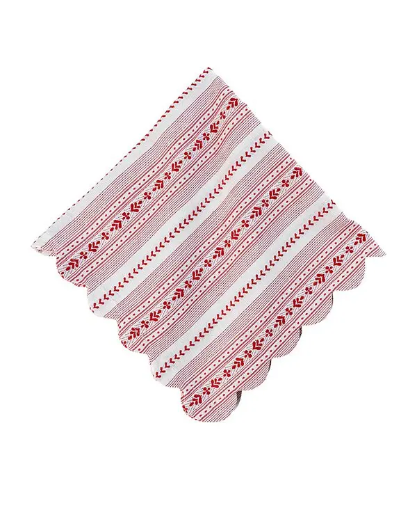 JULISKA Villa Stripe Napkin - Ruby