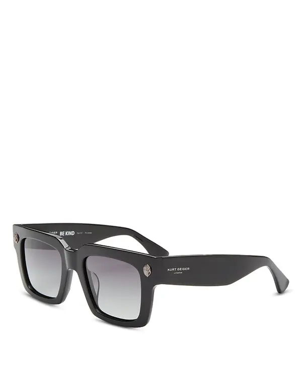 Kurt Geiger Square Sunglasses, 50mm - Black/gray Gradient