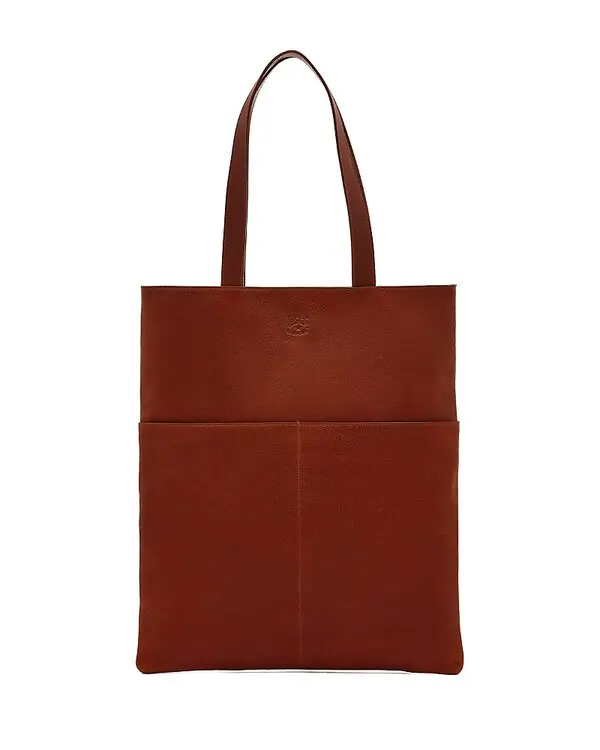 Il Bisonte Oriuolo Leather Tote Bag - Seppia