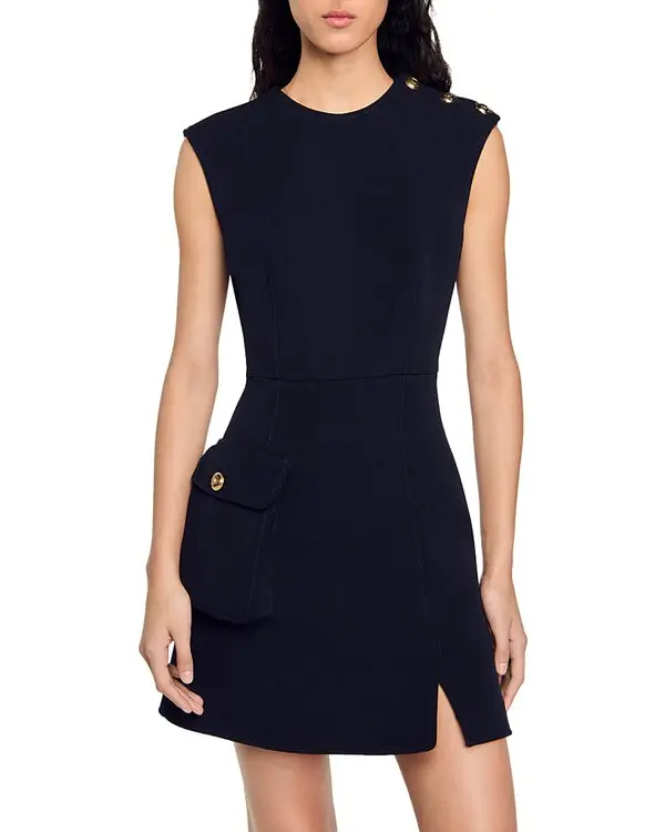 Sandro Nicole Mini Dress - Navy Blue