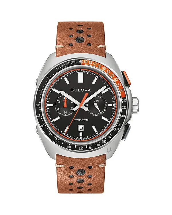 Bulova Performance Racer Chronograph, 42mm - Black/brown
