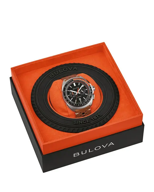 Bulova Performance Racer Chronograph, 42mm - Black/brown