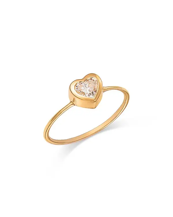MOON & MEADOW 14k Yellow Lab Grown Diamond Solitaire Ring - Gold
