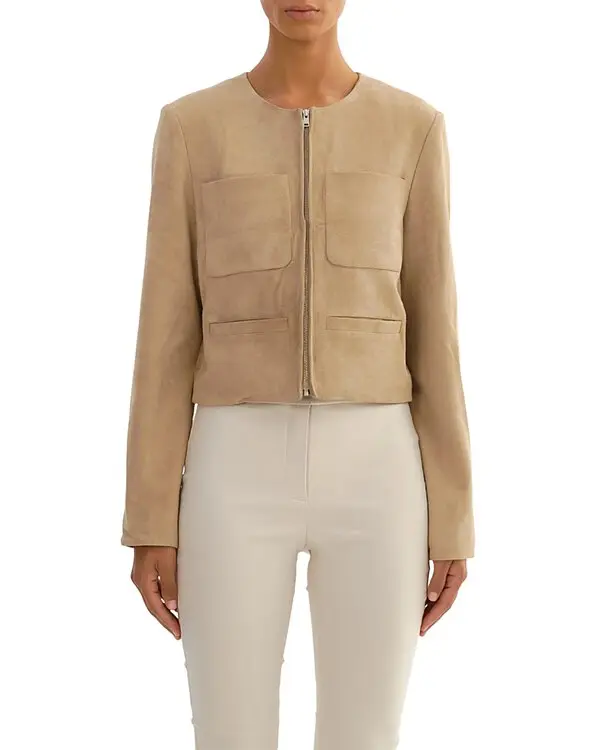 LAMARQUE Linette Leather Jacket - Beige