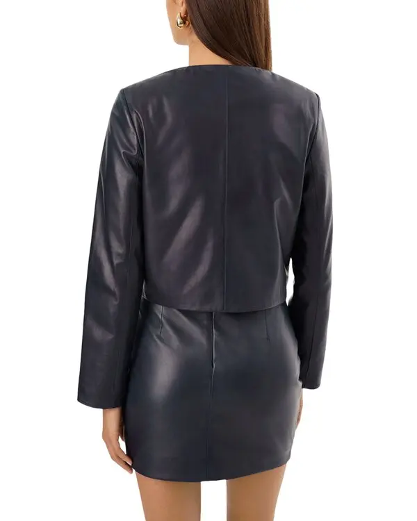 LAMARQUE Linette Leather Jacket - Navy