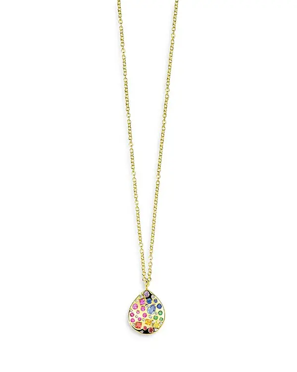 Ippolita 18k Yellow Gold Rock Candy Gemstone & Diamond Teardrop Pendant Necklace - Multi/gold