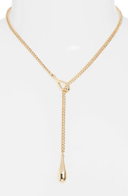 Nordstrom Droplet Curb Chain Lariat Necklace