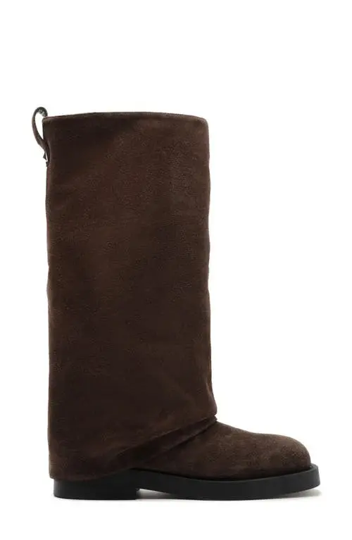 Schutz Keira Up Platform Knee High Boot - Root Brown