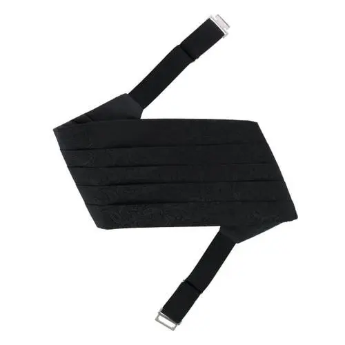 Trafalgar Banbury Tone On Tone Paisley Silk Cummerbund - Black