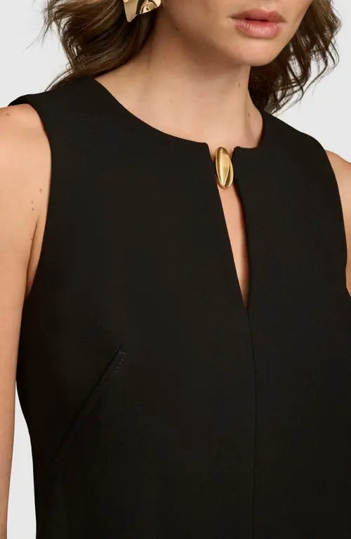 Donna Karan New York Keyhole Neck Minidress - Black | Editorialist
