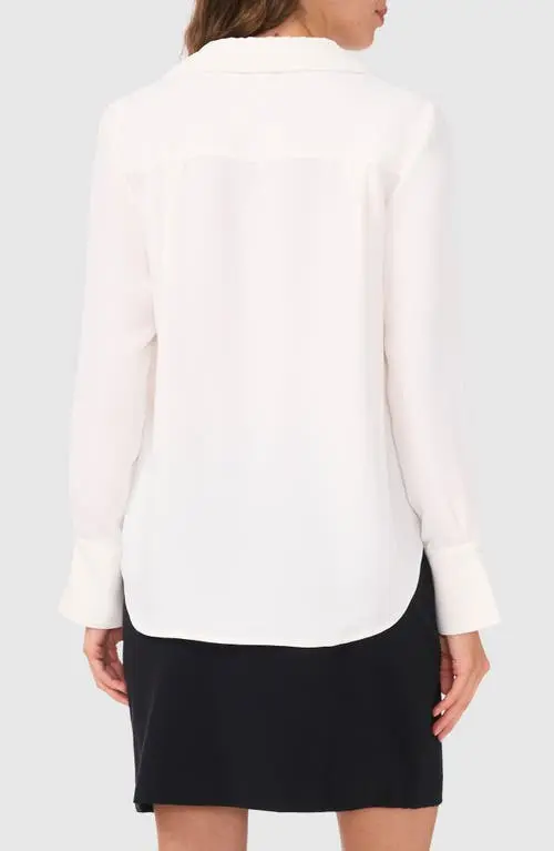 Halogen Split Cuff Button-up Top - New Ivory White