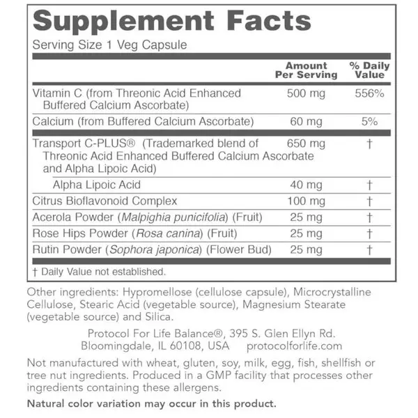 PROTOCOL FOR LIFE BALANCE Protocol Protosorb C 500 100 Capsules