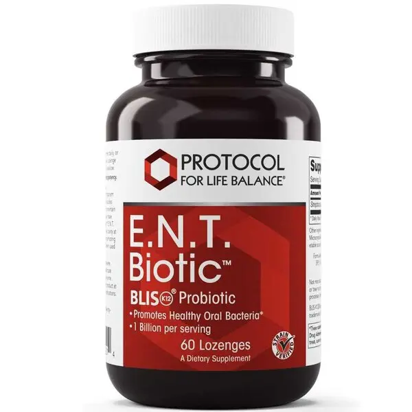 PROTOCOL FOR LIFE BALANCE Protocol E.n.t. Biotic Blis K12 Probiotic 60 Lozenges - One-color