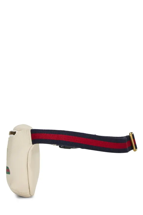 Gucci Leather Logo Belt Bag - White